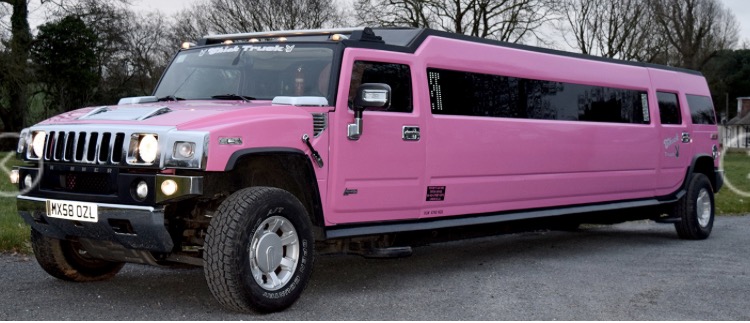 Pink Limousine Hire London | Surrey | Pink Party Bus Hire London | Pink ...